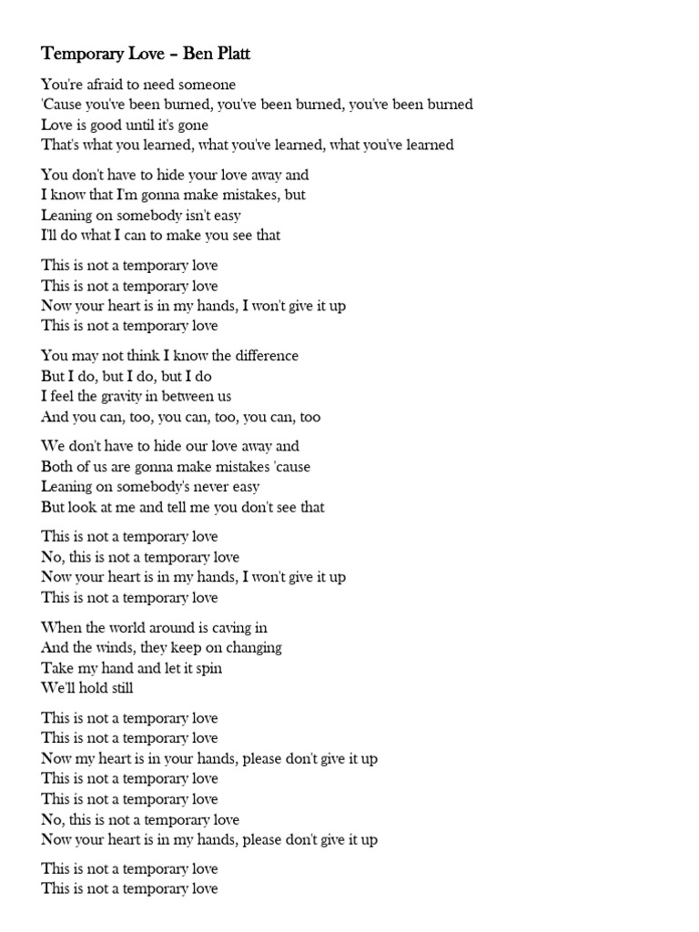 Temporary Love (2019) | PDF | Self-Improvement