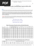 Neb CHW - Pipe Sizing Chart | PDF