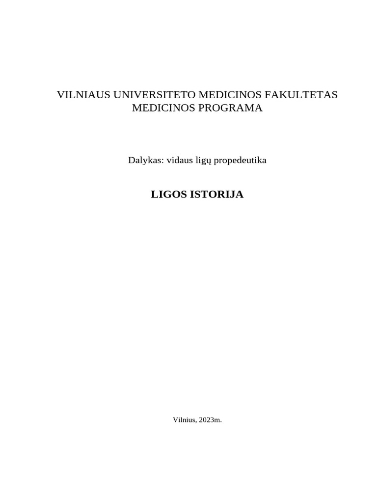 Ligos Istorija | PDF
