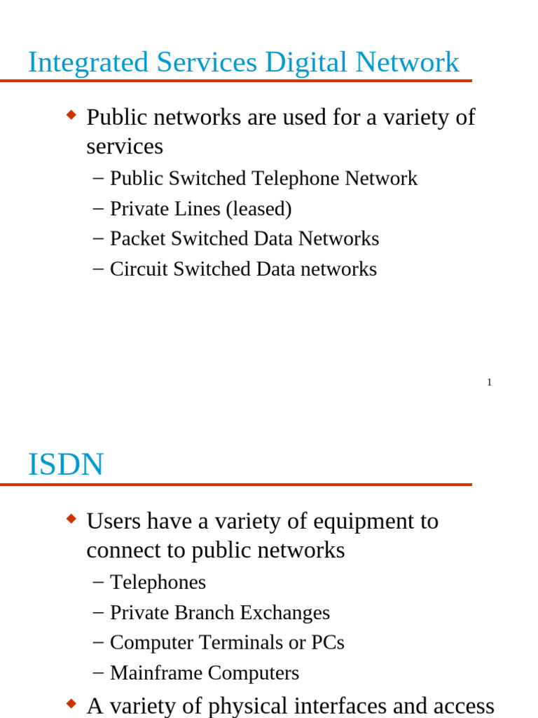 Isdn Pdf Computer Network Network Architecture