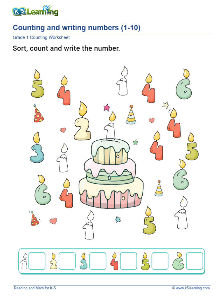 Grade 1 Counting Writing Numbers e | PDF