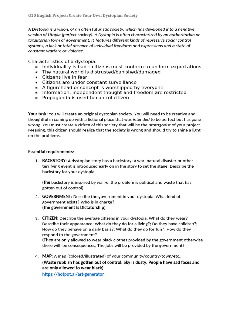Dystopia Project | PDF | Dystopia