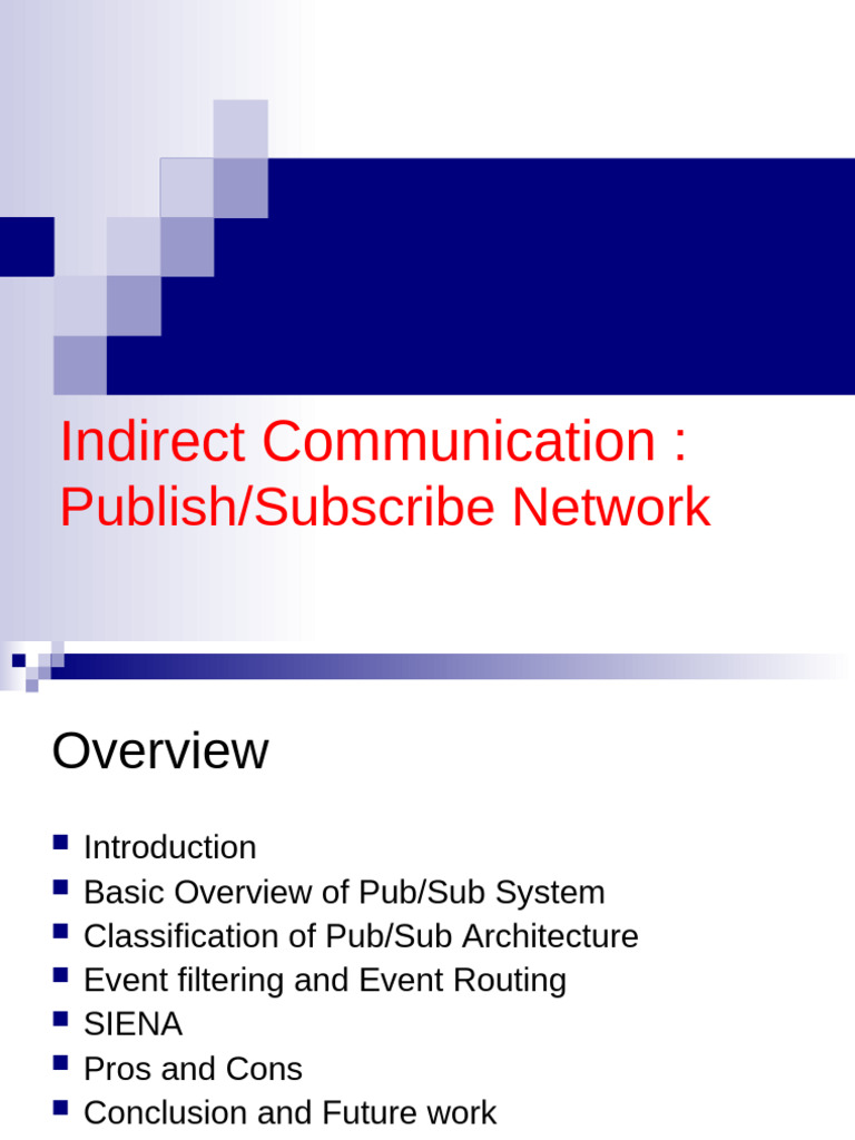5.6 Indirect Communication - PubSub Systems | PDF | Computing | Computer Science