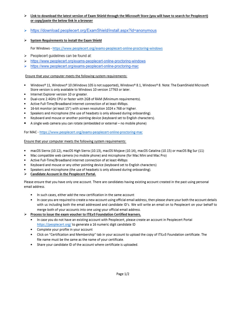 3. Quint Peoplecert - SOP, Links and other information | PDF ...