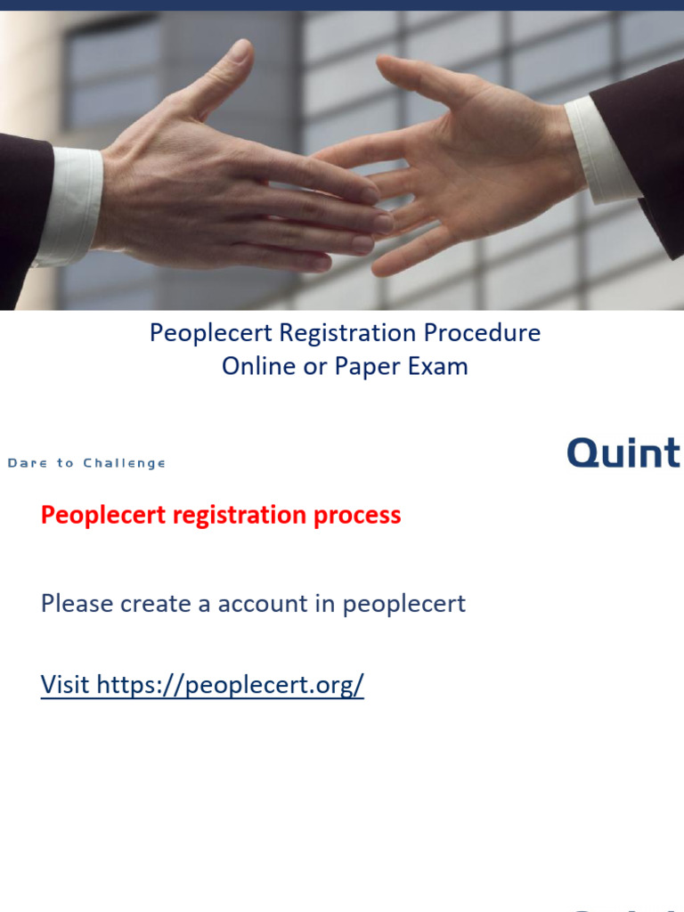 4.a. Peoplecert - Student Registration Process. | PDF | Career & Growth