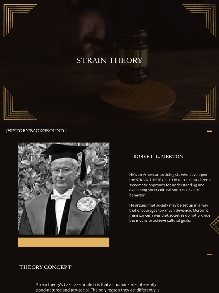 Strain Theory | PDF | Deviance (Sociology) | Social Psychology