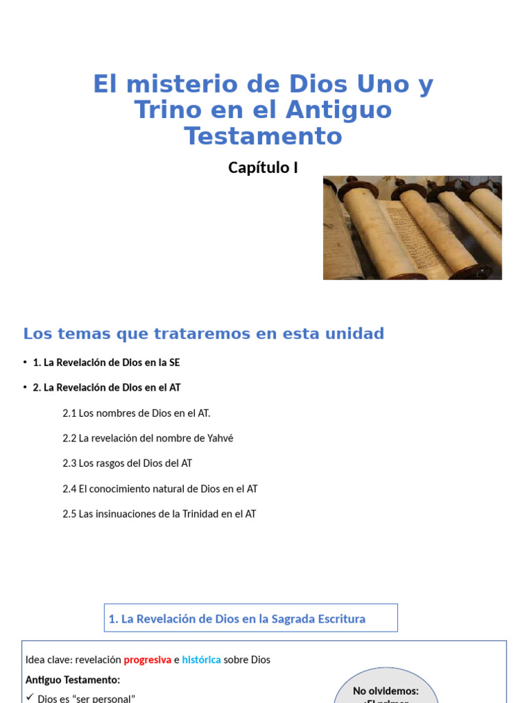 El Misterio de Dios Uno y Trino en El at | PDF | Monoteísmo | Dios