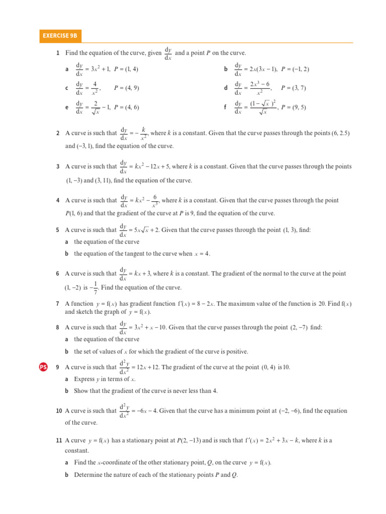 Integration 1 | PDF | Gradient | Tangent