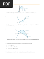Area Under Curves: Problems & Solutions | PDF | Integral | Curve
