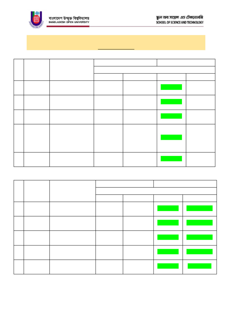 Class Test Routine - For All Semester | PDF | Science & Mathematics