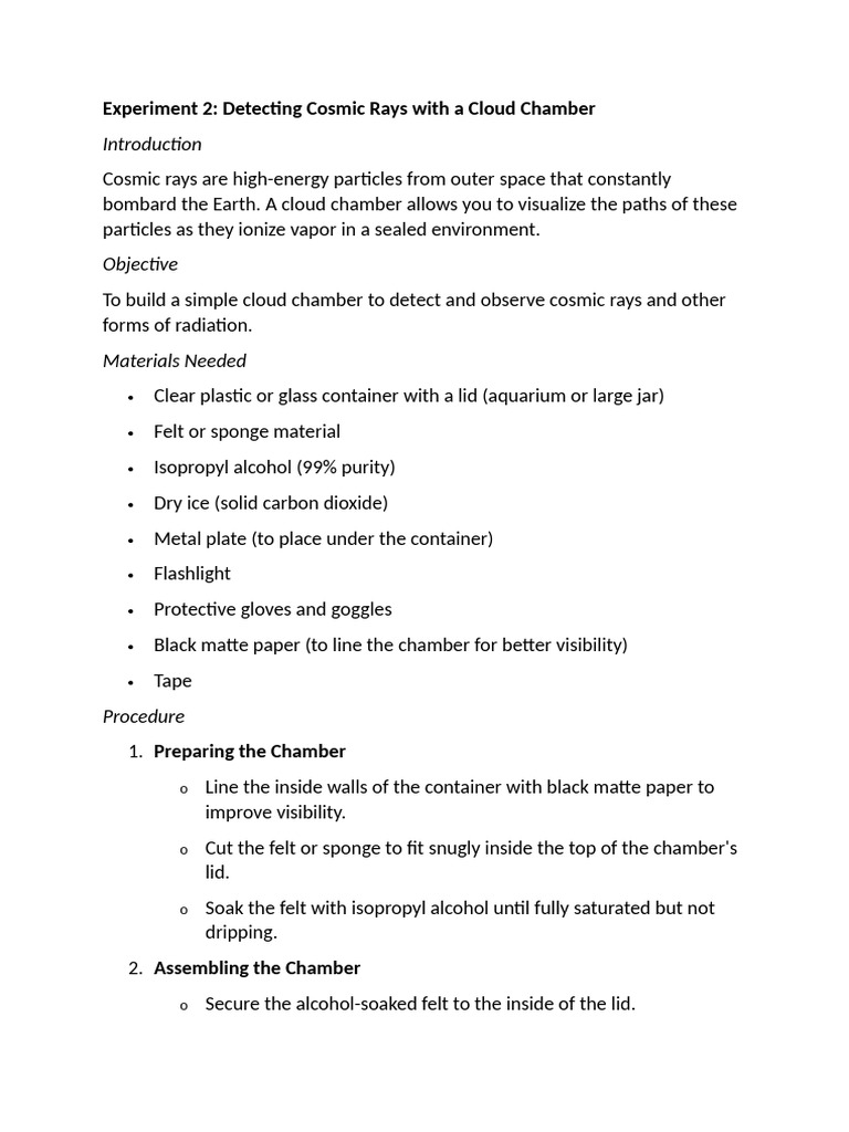 Experiment 2 | PDF | Cosmic Ray | Physical Phenomena