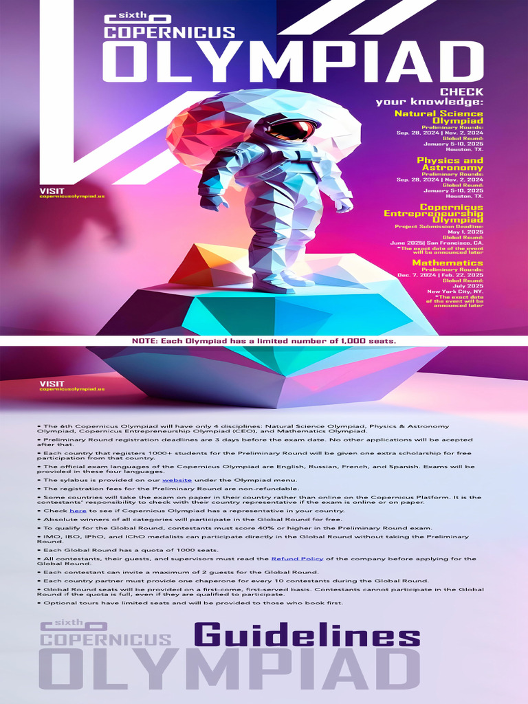 6th Olympiad Poster | PDF | Career & Growth | Business