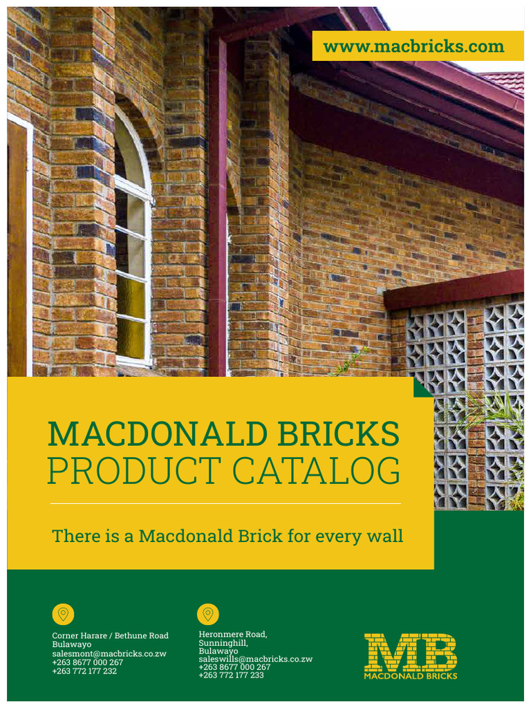 MB Product Brochure | PDF | Brick | Building Technology