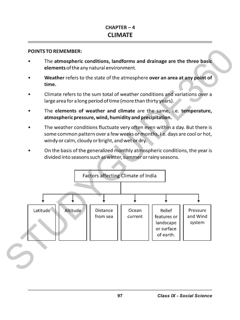 Class 9 SST Geography Notes Chapter 4 Studyguide360 | PDF