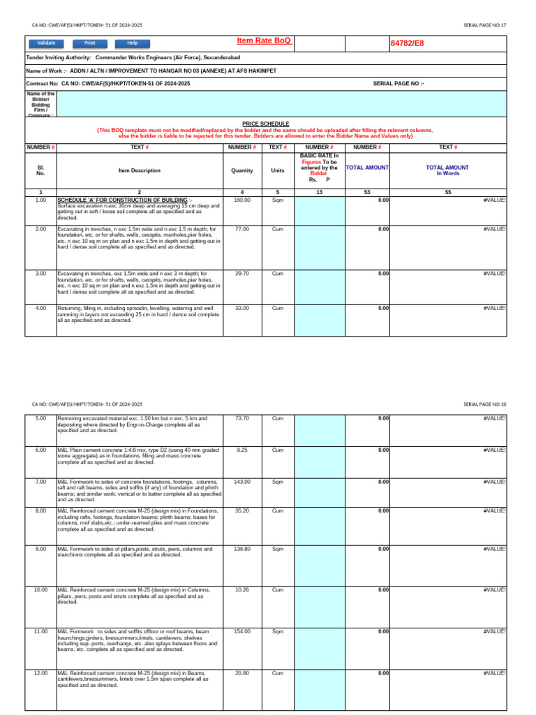 BOQ_760442 | PDF | Electrical Wiring | Concrete