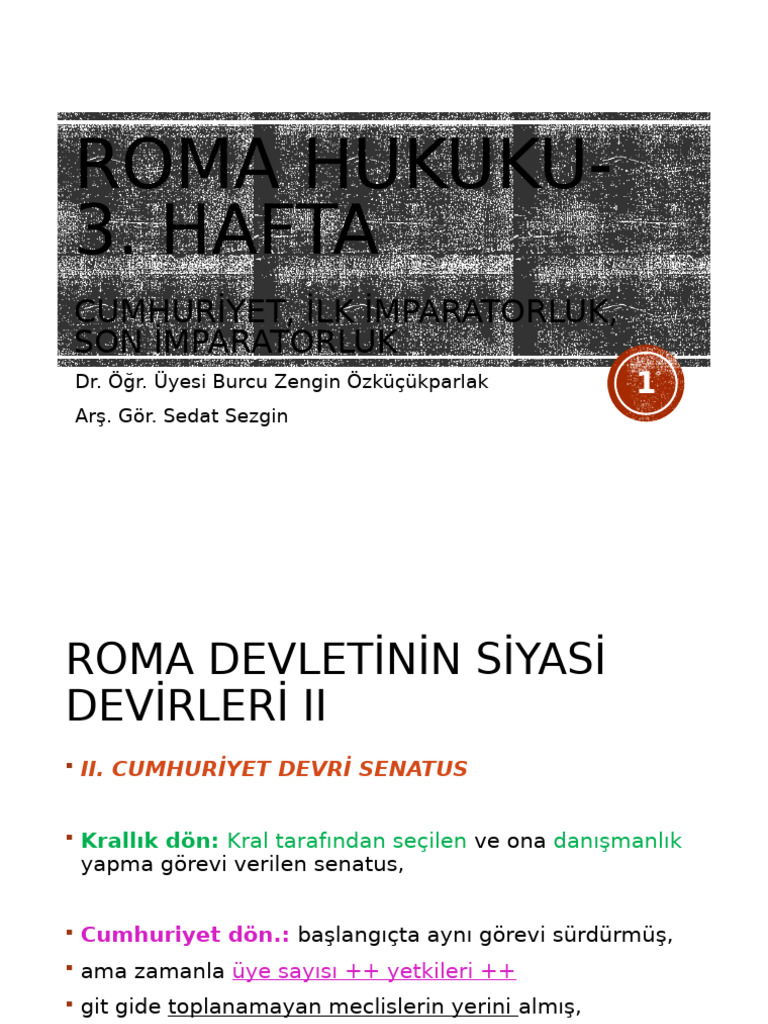 HAFTA Roma Devl Siyasi Devirler II | PDF