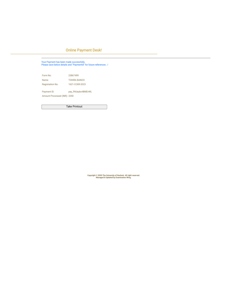 Online Payment Desk! | PDF