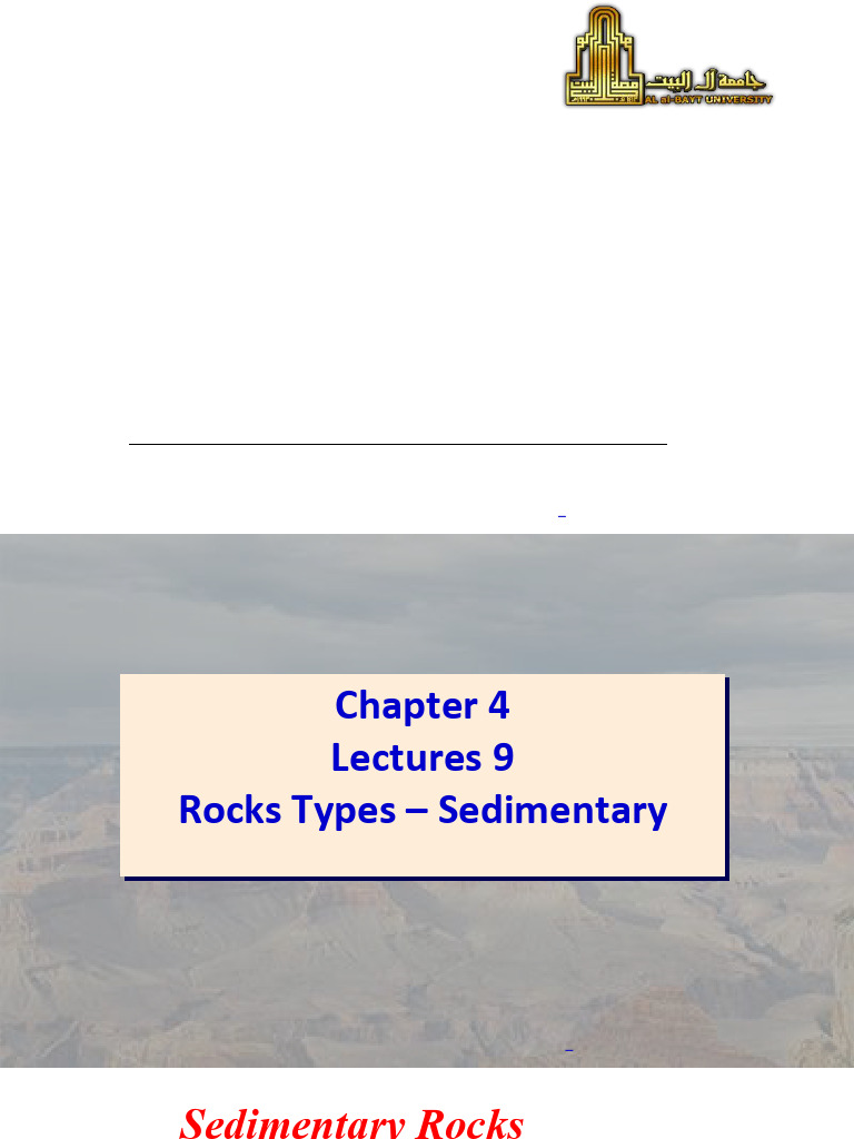 Geol Ch4 Lect9 SedimentaryRocks | PDF | Sedimentary Rock | Shale