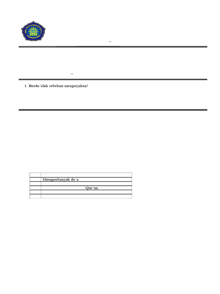 Kelas Xi - Ibadah - Soal Ujian Asas Semester Genap | PDF