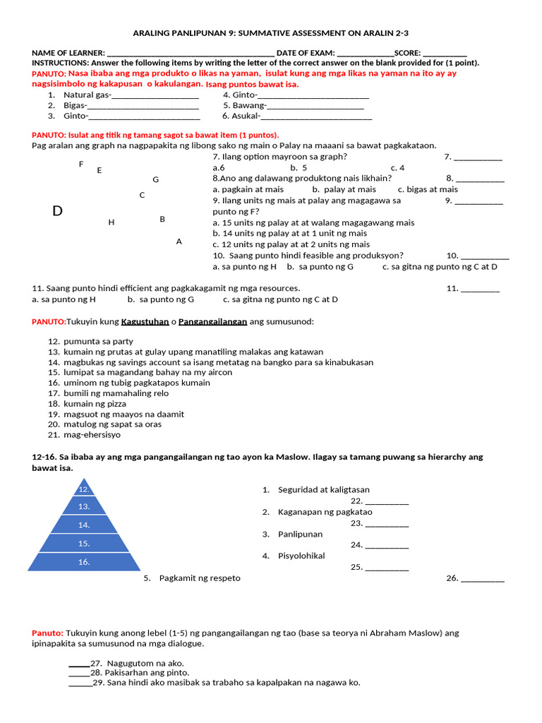 Ap 9 Summative Test-2-3 | PDF