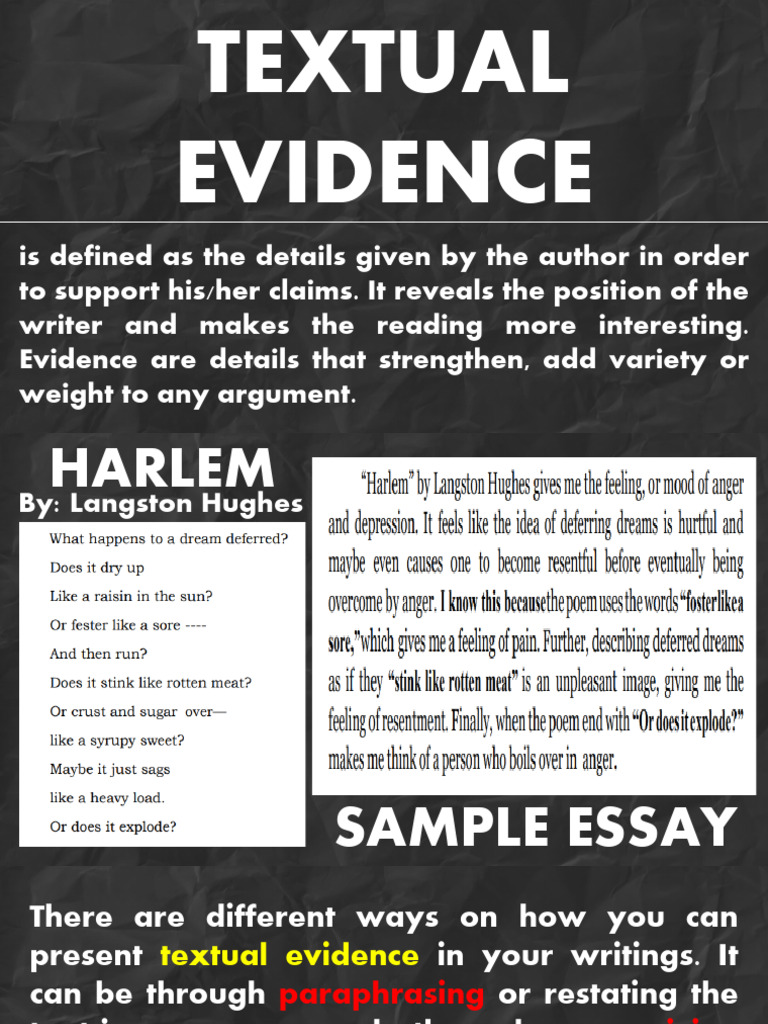Textual Evidence | PDF