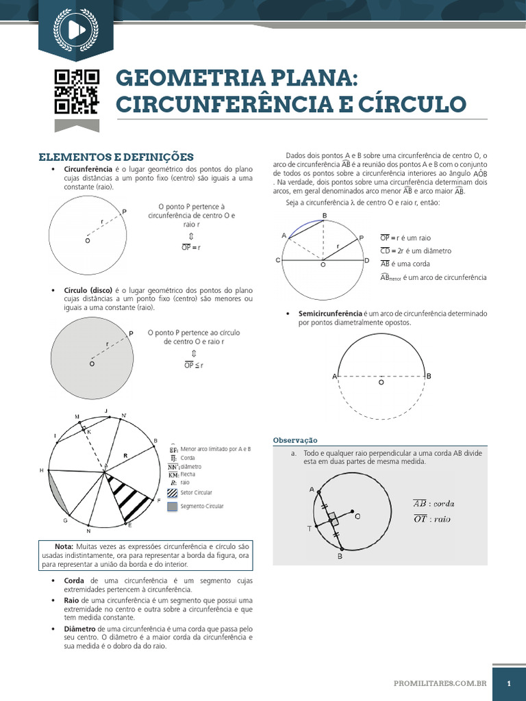 Posições Relativas em Círculos e Circunferências | PDF | Círculo ...