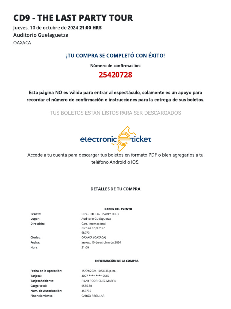 Confirmación de Compra CD9 en Oaxaca | PDF | Informática