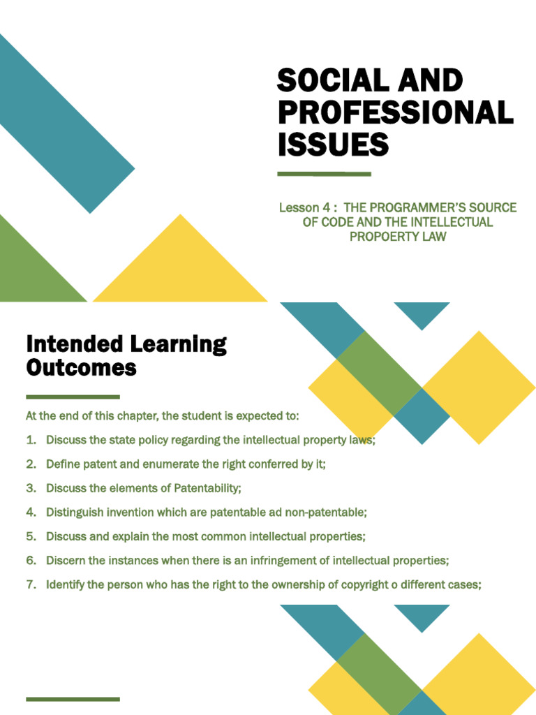 LESSON 4 The Programmers Source Code and the IPL | PDF | Patent ...
