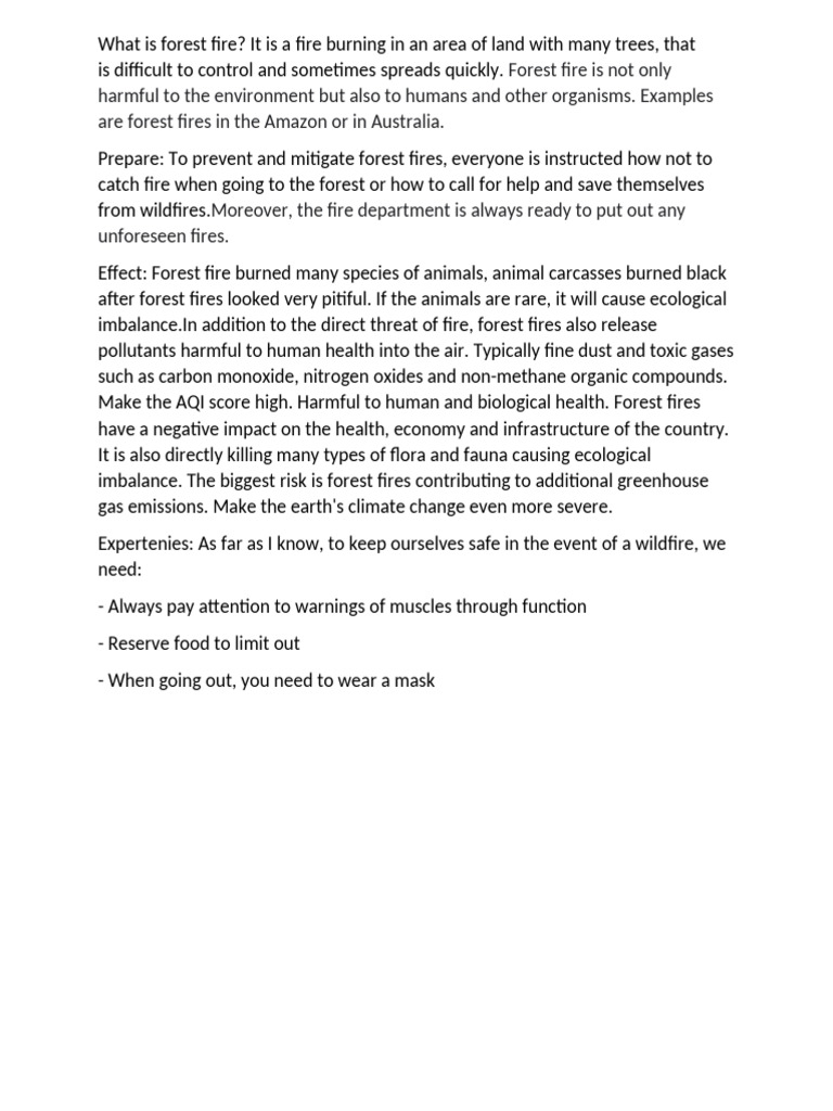 What Is Forest Fire | PDF | Science & Mathematics