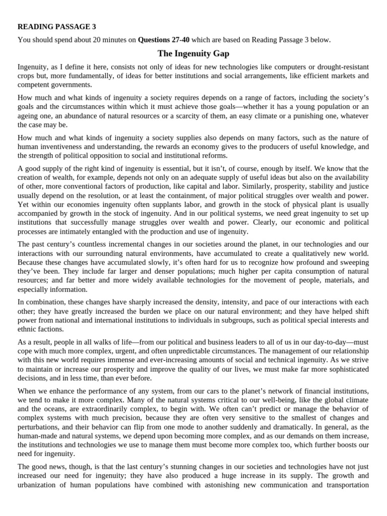 The Ingenuity Gap | PDF | Creativity | Wealth