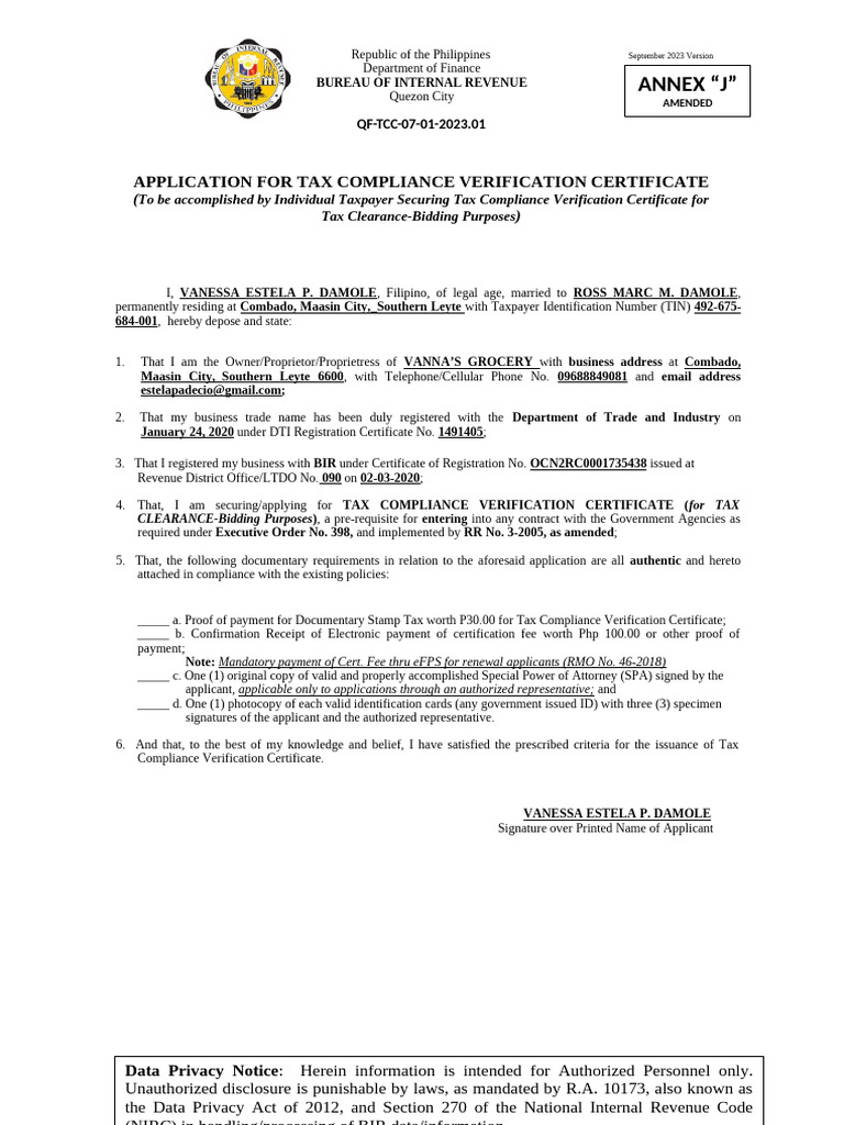 Annex J | PDF | Internal Revenue Service