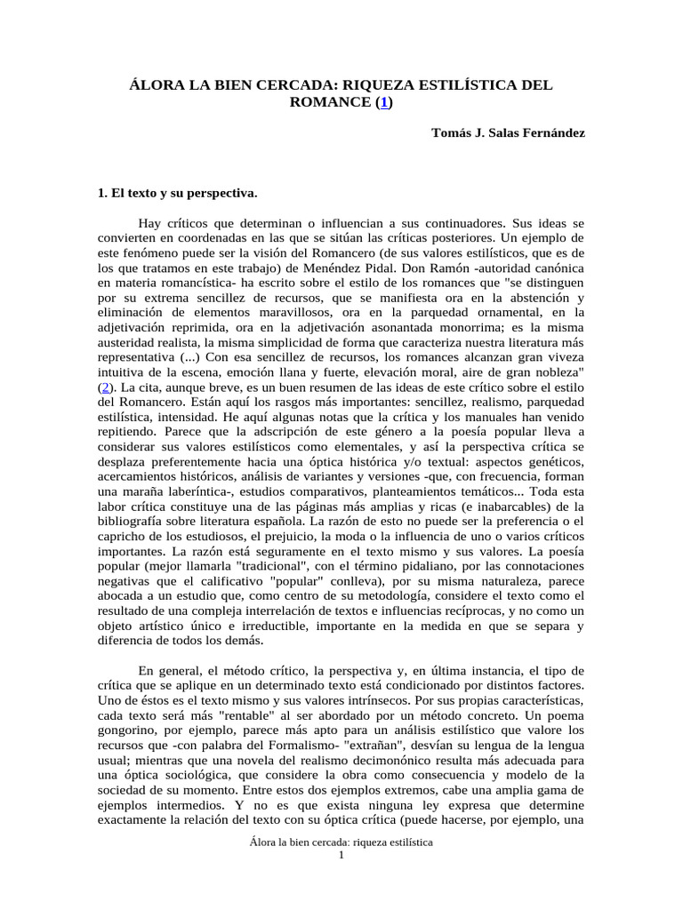 Romancero. Álora La Bien Cercada | PDF | Poesía | Federico García Lorca
