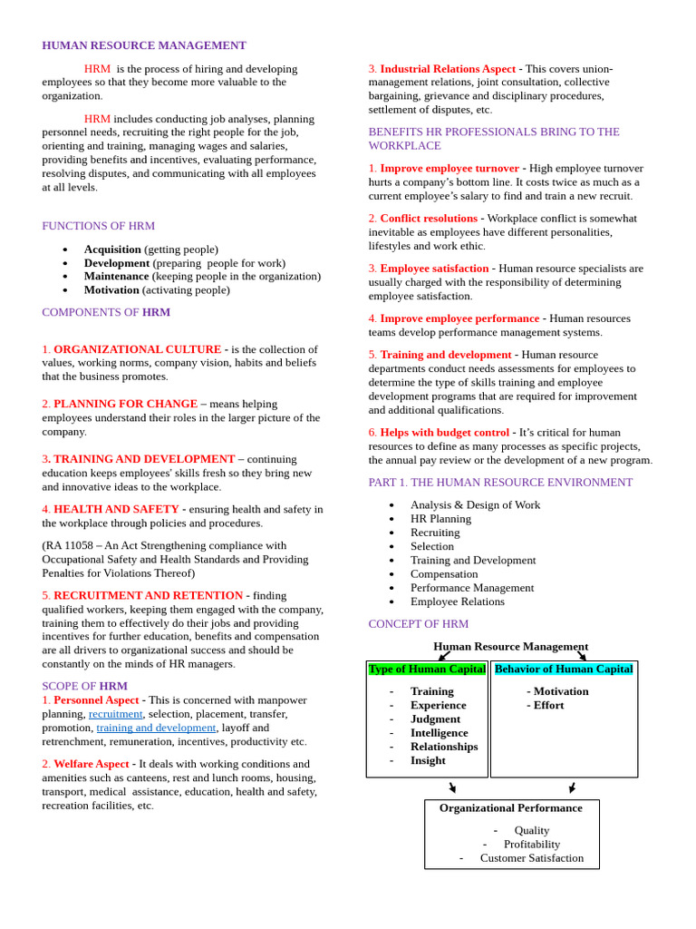 HUMAN-RESOURCE-MANAGEMENT | PDF | Human Resource Management | Employment