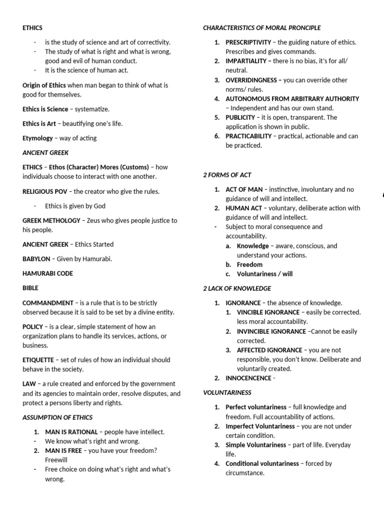 ETHICS | PDF | Morality | Intention