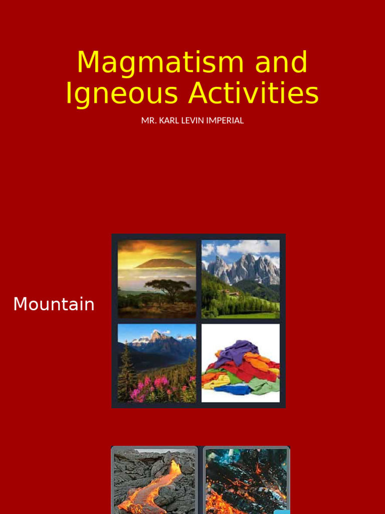 Magmatism and Igneous Activities | PDF | Magma | Igneous Rock