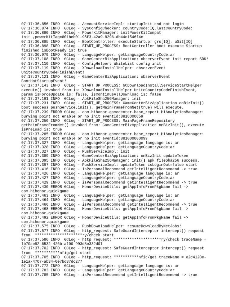 GameCenter Startup Log Analysis | PDF | Internet | Computer Engineering