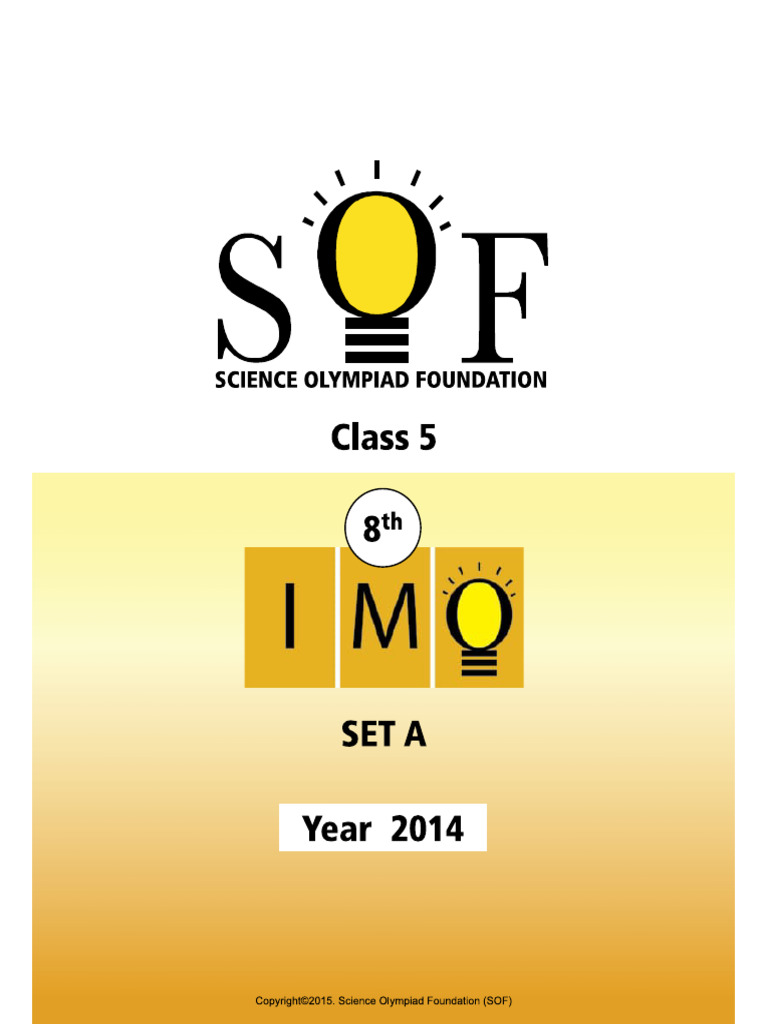 IMO Class 5 - 2014 - Set A - L1 | PDF