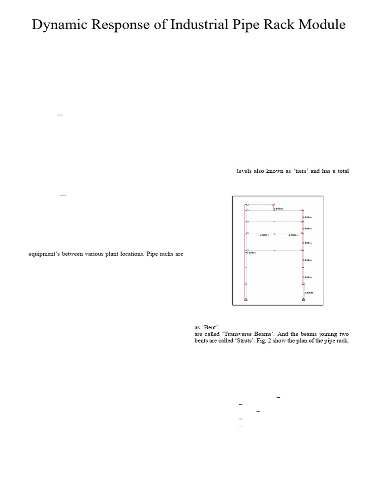 Dyanmic Response Calculation of Pipe Rack | PDF | Pipe (Fluid ...