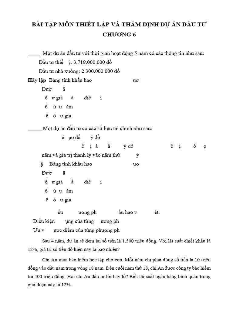 Bai Tap Chuong 6 | PDF