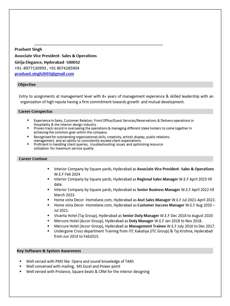 Prashant Singh CV | PDF | Business | Business Economics