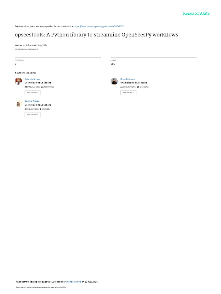 Opseestoolsapythonlibrarytostreamline Open Sees Pyworkflows | PDF | Python (Programming Language ...