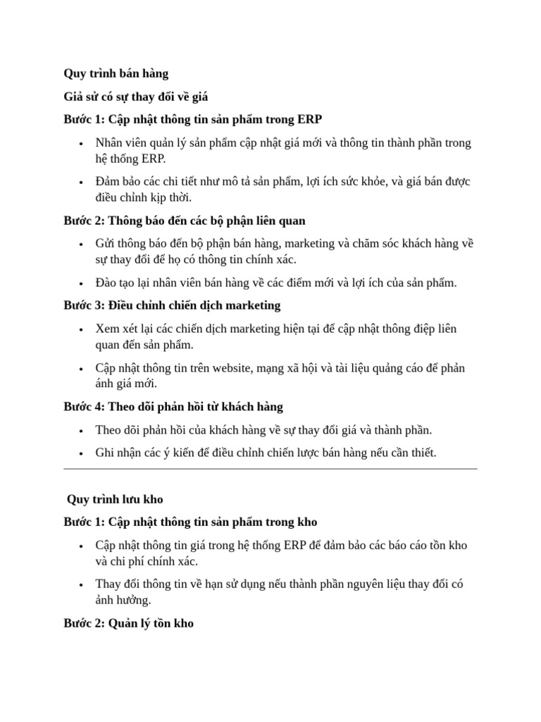Quy trình bán hàng | PDF