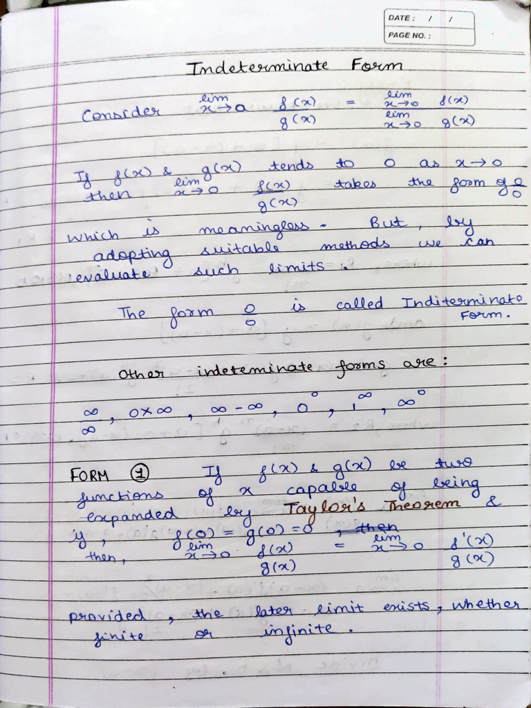 Indeterminate Form | PDF