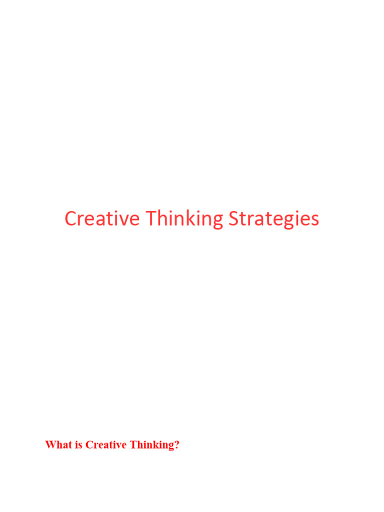 unit1-5 | PDF | Thought | Creativity