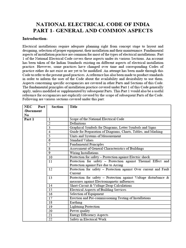Nec Part 1 | PDF | Electrical Connector | Fuse (Electrical)