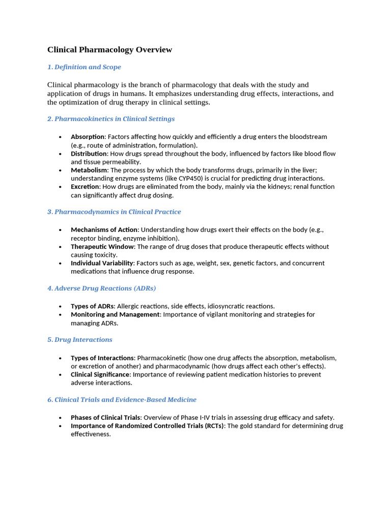 clinical | PDF | Pharmacology | Pharmacy