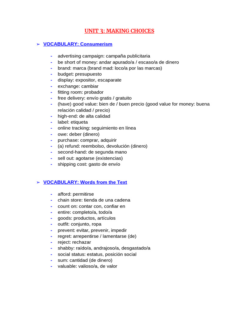 English Exam Unit 3 | PDF | Grammar | Syntax