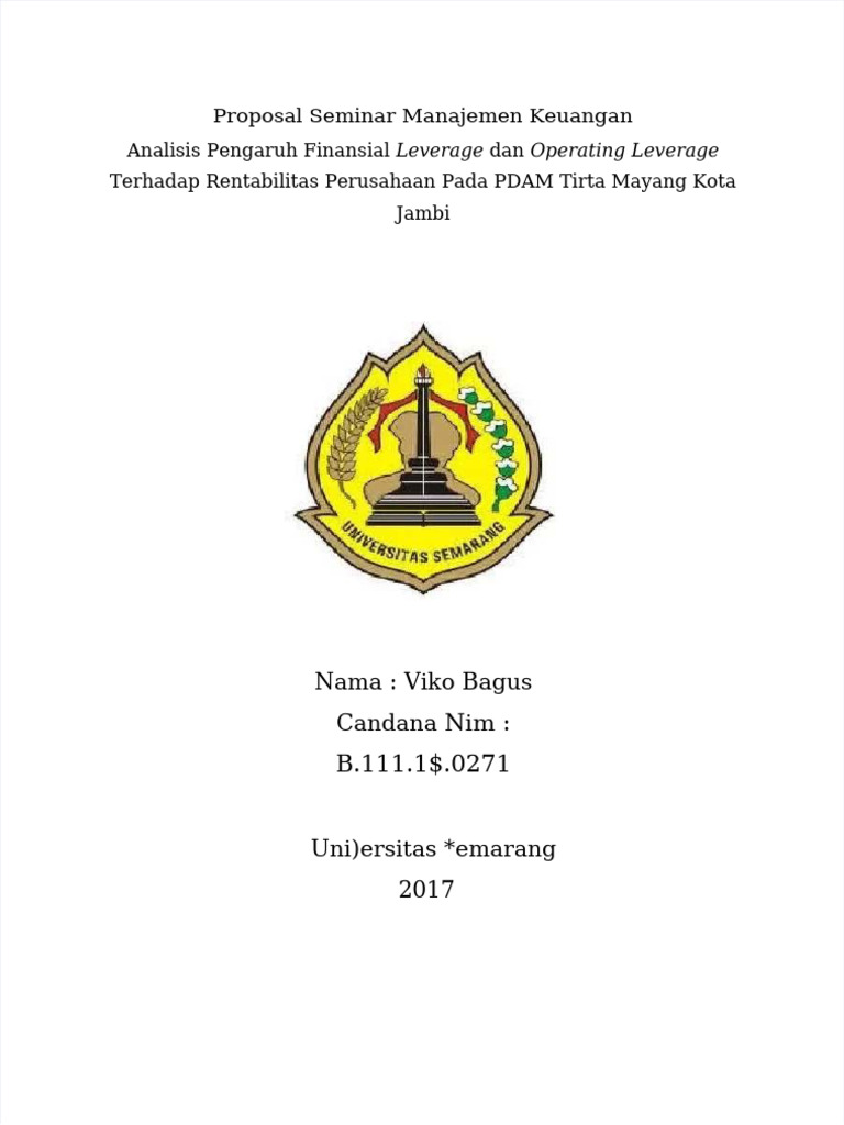 PDF Proposal Seminar Manajemen Keuangan - Compress | PDF