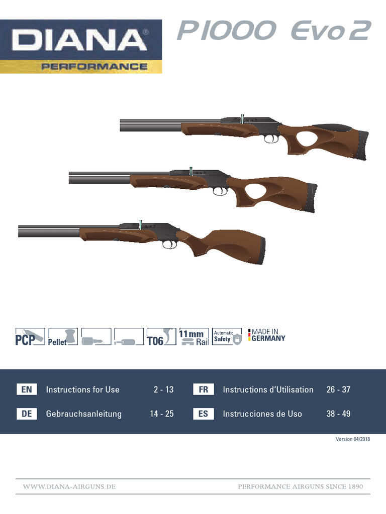 Anleitung P1000 Evo2 Web | PDF | Trigger (Firearms) | Rifle