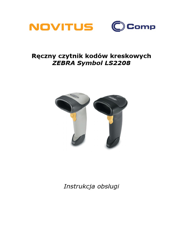 Instr Obslugi Zebra Symbol-LS2208 v06 20211125 | PDF